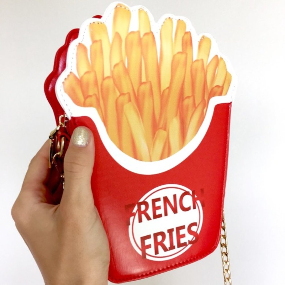 French Fries Potato Fast Food Kawaii Handbag Purse - Gem